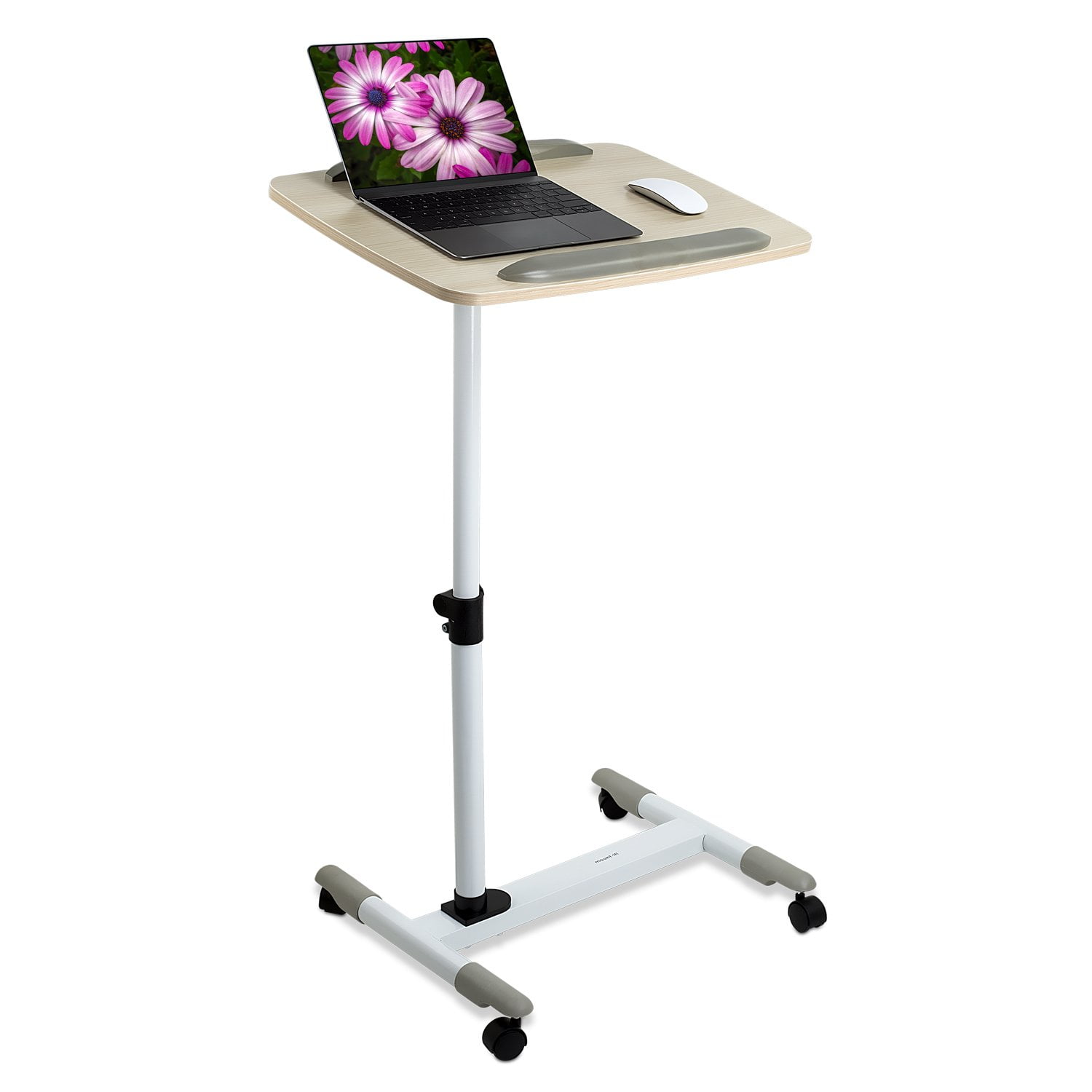 Mount-It! Height Adjustable Computer Cart | Mobile Computer Desk ...