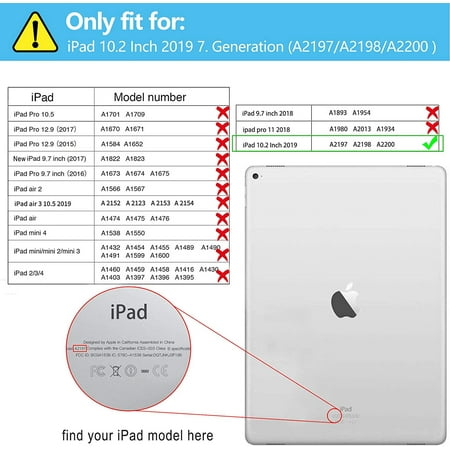 Infiland Case for iPad 10.2 inch 2019, Multi-Angle Business Cover Built ...