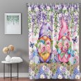 Bathroom Shower Curtain Rustic Gnome Hydrangea Waterproof Shower ...