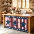4th of July Independence Day Cabinet Curtains 28" W x 51" L, Blue Star ...