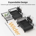 Dish Drying Rack - Extendable Dish Rack, Large Sink Drying Dish Drainer ...