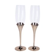 Black Stem Champ Flutes Clear 10 Pc - Party Supplies - 10 Pieces ...