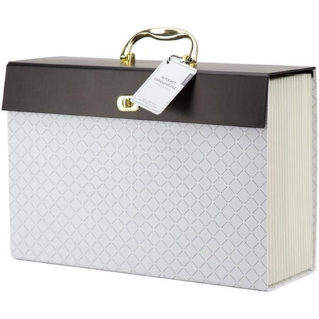 UBrands Modern-Noir Expandable File - 19 Pocket White | Walmart Canada