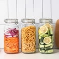 78oz Glass Food Storage Jars with Airtight Clamp Lids, 3 Pack Wide ...