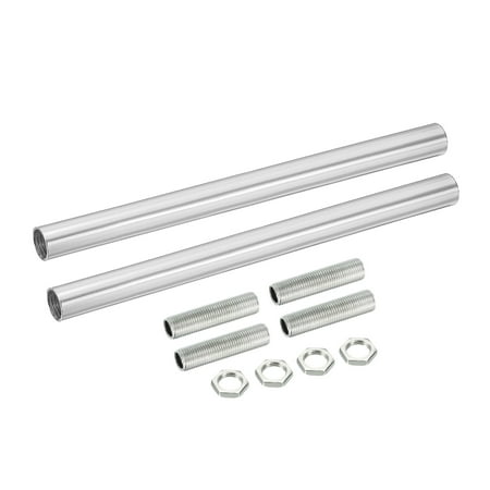 Uxcell M10 Thread 7.87" Coupling Nut with Pipe Hex Nut Threaded ...