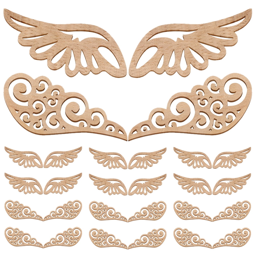 Click here for Kakowely 40pcs Wood Wings Cutouts Angel Wing Shape... prices