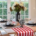 4 Pieces Red and White Striped Table Runner Carnival Tablecloth ...