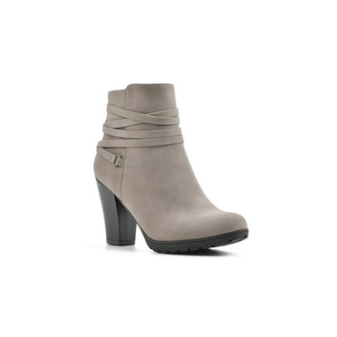 White Mountain Womens Auburn Leather Round Toe Booties - Walmart.com