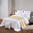 Abstract Bed Runner King Size Dark Gray Yellow Gradient Ombre Soft Bed ...