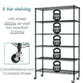 XF XINFENG 6 Tier Storage Shelves Adjustable Wire Shelving Heavy Duty Metal Shelves with Wheels ...