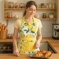 2026 New Women's Soft Heavy‑Duty Lemon Print Cotton Apron, Adjustable ...