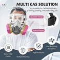 ANUNU Reusable Half-Face Respirator, Silicone Mask with Goggles, Dual ...