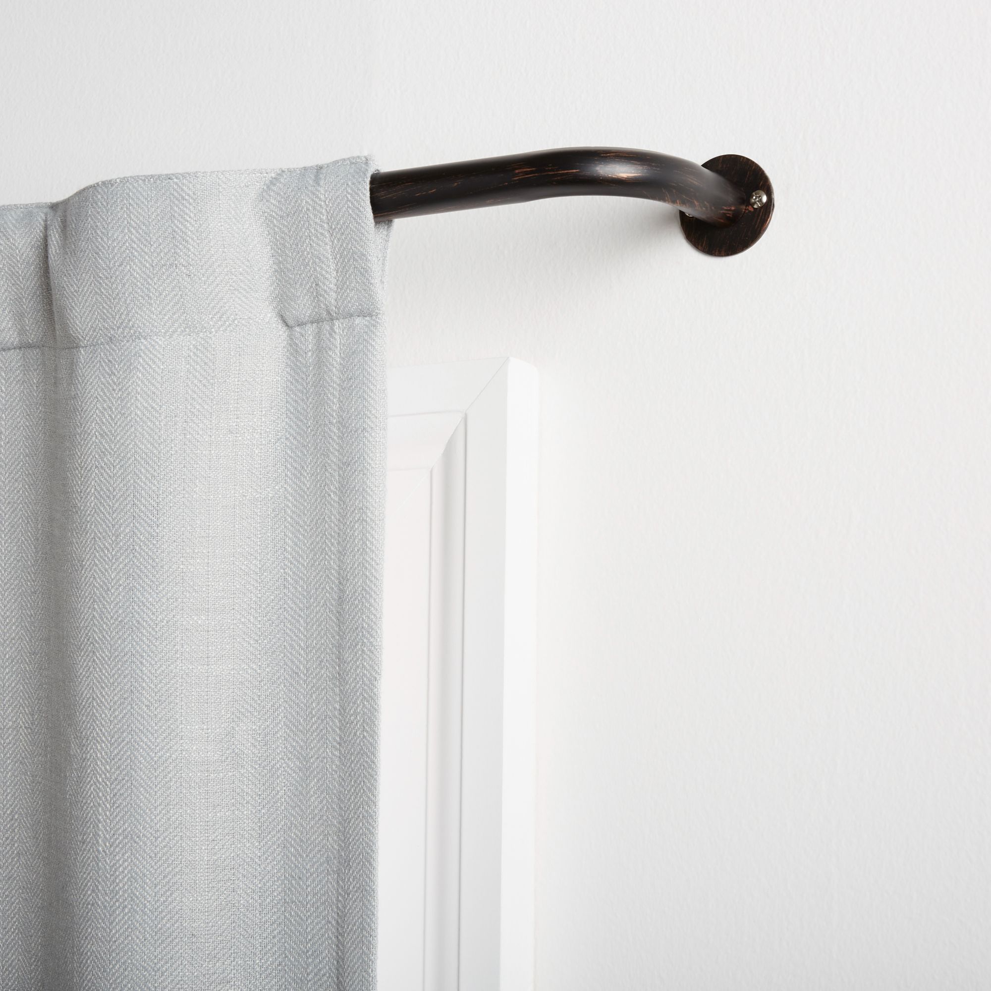 Exclusive Home Holden Wrap Around 1" Curtain Rod, Oil Rubbed Bronze ...