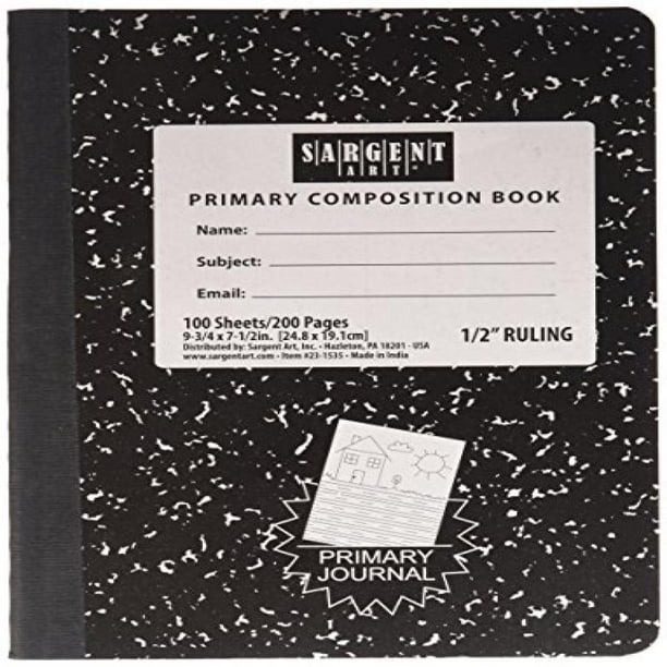 100 Sheets Hard Cover Primary Ruled Composition Notebook - Walmart.com