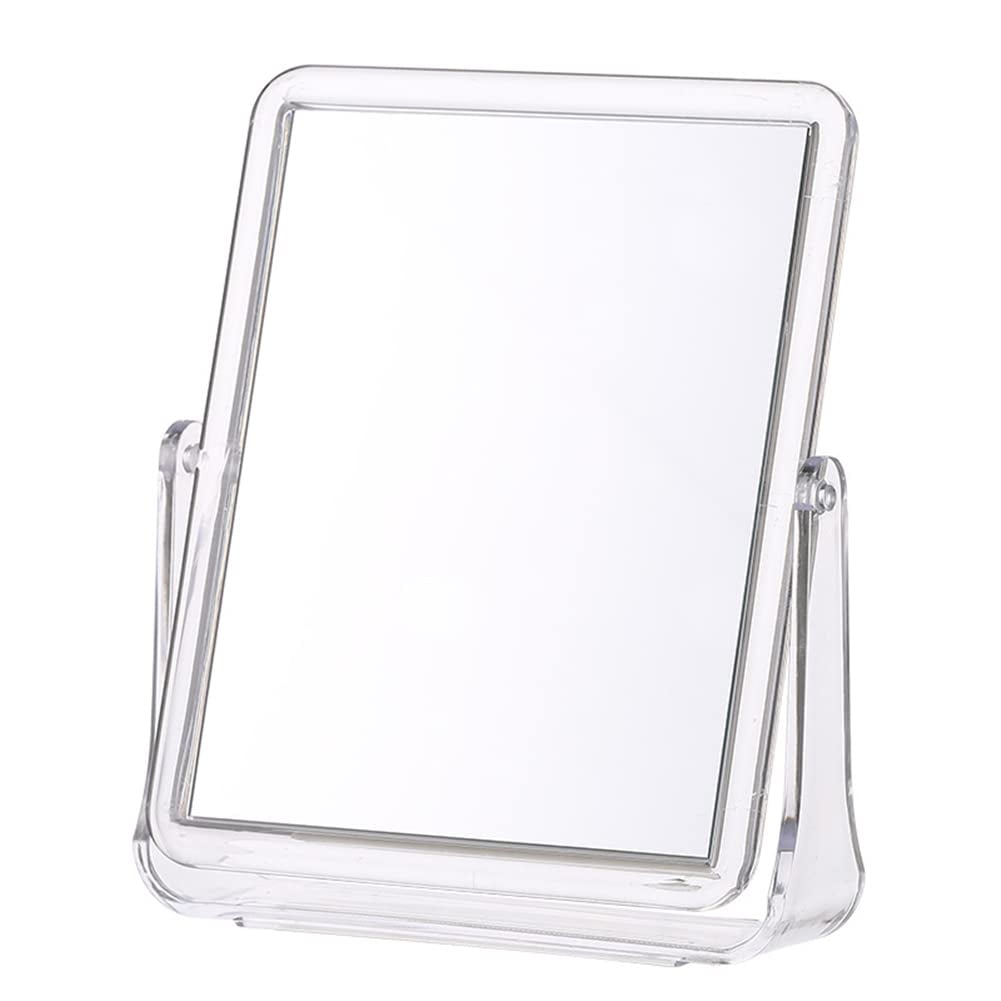 DVHOK Makeup Mirror for Desk Double Sided 360°Rotation Desk Mirror ...