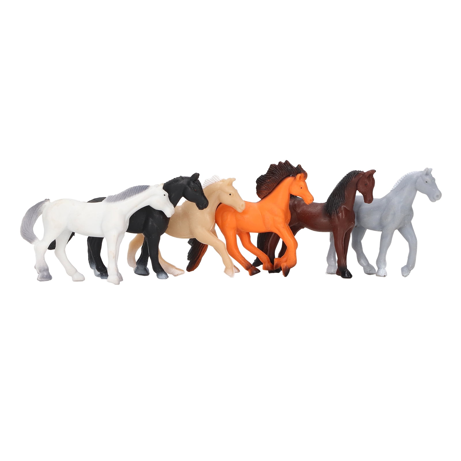 Horse Figure, Portable Horse Model 6pcs Plastic Decoration For Children ...