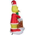 Gemmy Animated Airblown Inflatable Grinch Pulling Tree from Chimney ...