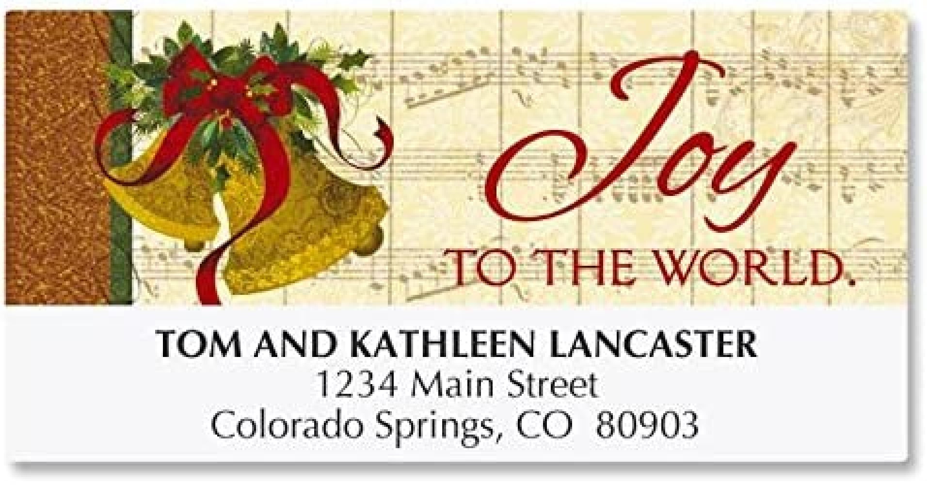 Joyful Bells Deluxe Christmas Address Labels - Set of 48 (1 Design ...