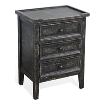 Sunny Designs Marina Black Sand Wood End Table - Walmart.com