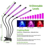 iMounTEK 80W LED Plant Lights with Red Blue Full Spectrum 10 Dimmable ...