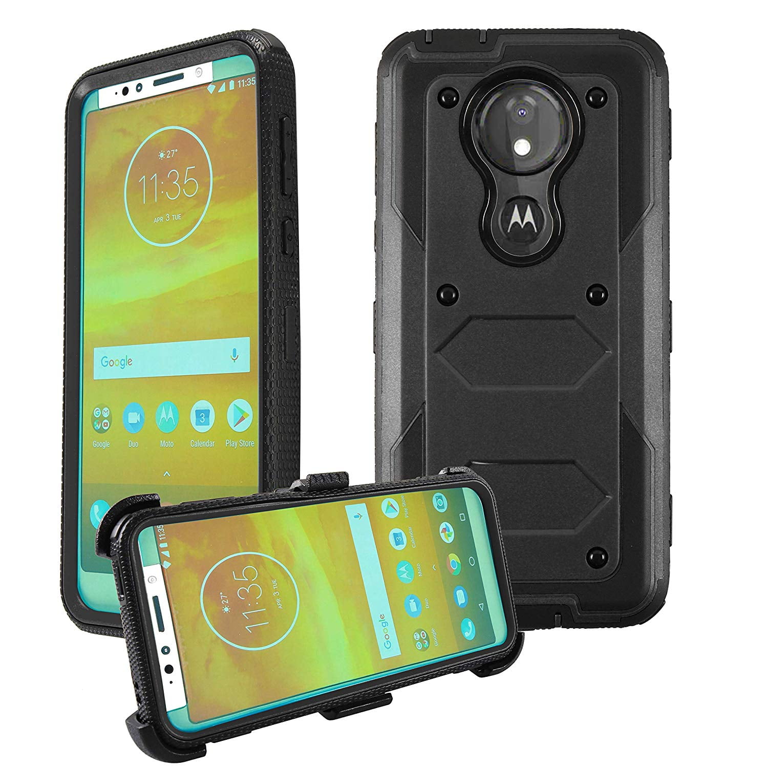 Windrew Moto G7 Power Case,Moto G7 Supra/Moto E5 Plus Case, Heavy-Duty ...