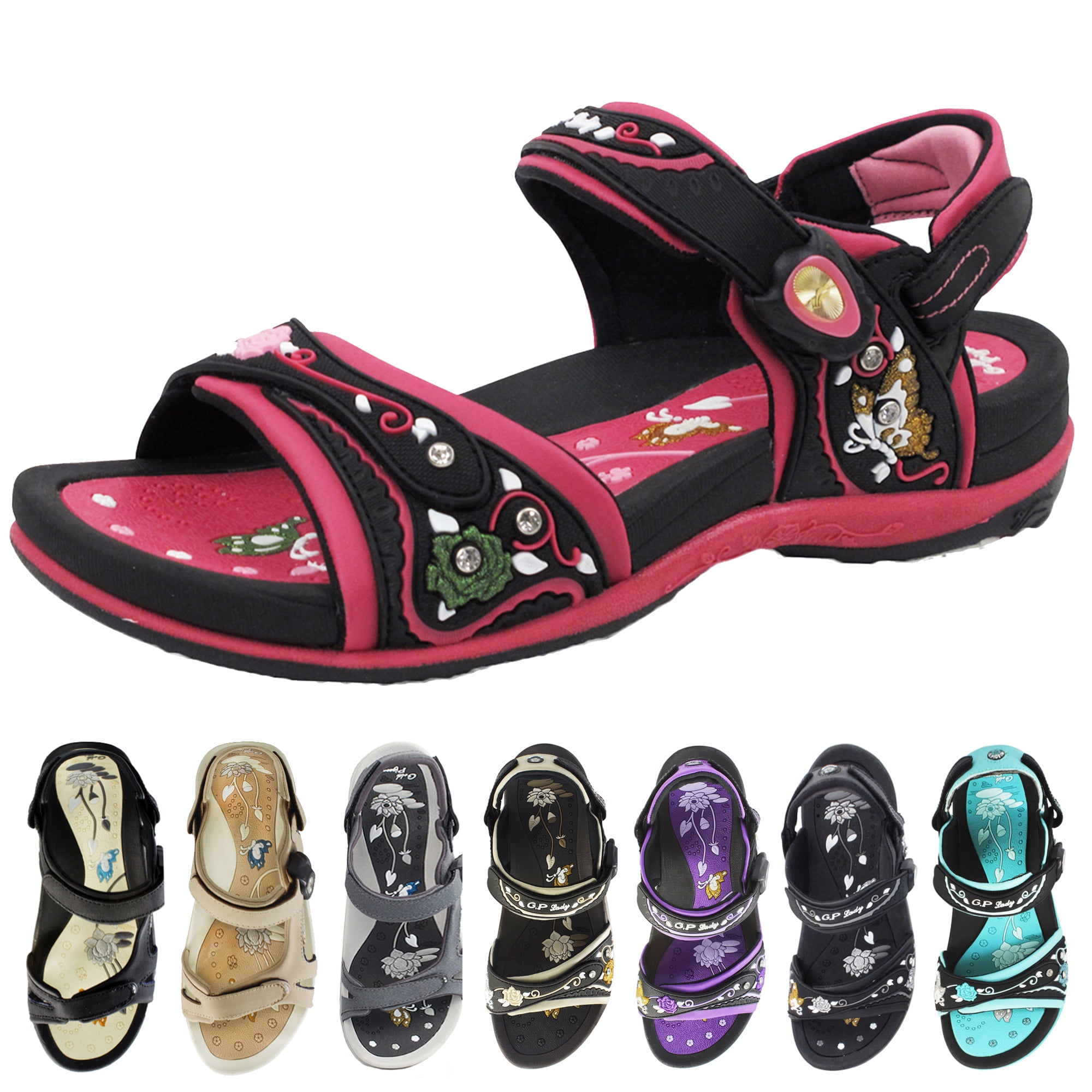 GP Signature Snap Lock Sandals for Women - Walmart.com