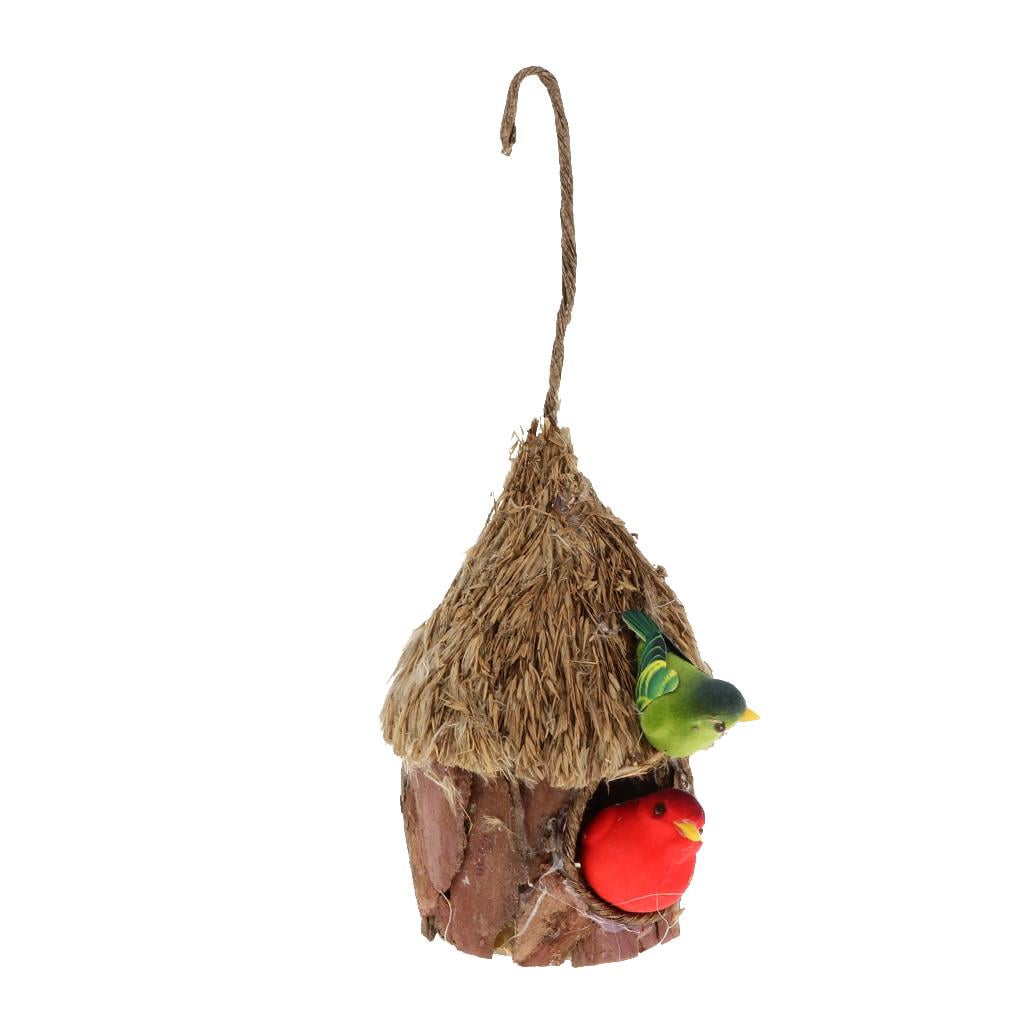Parakeet Nest Box With Fake Birds, Budgie Nesting House, Breeding Box ...