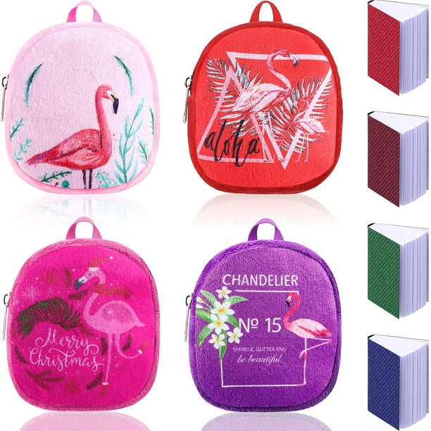 8 Pieces Mini Doll Backpacks and Book Set Include 4 Pieces Cute ...