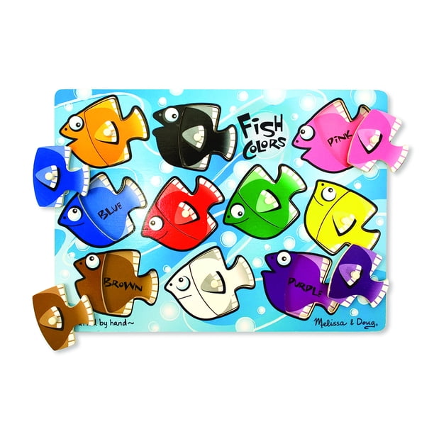 Melissa & Doug Fish Colors Mix n Match Peg Puzzle - Walmart.com