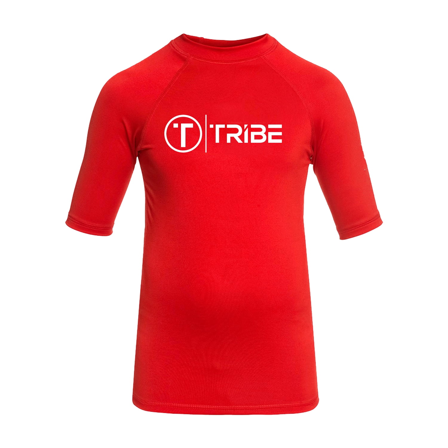 Tribe Bar Logo Short Sleeve Rashguard - Red / White - YL/12 - Walmart.com