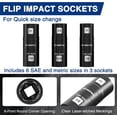 4PCS Impact Socket Set 1/2" Drive, Lug Nut Socket Set, Wheel Socket Set ...