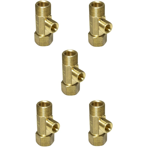 Lead Free Brass Angle Stop Add-A-Tee Valve 3/8" Compression Inlet x 3/8 ...