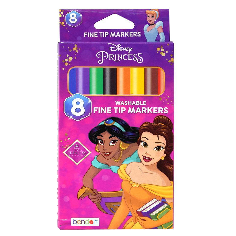 6 pack Disney Princess 8-Count Fine Tip Markers - Walmart.com