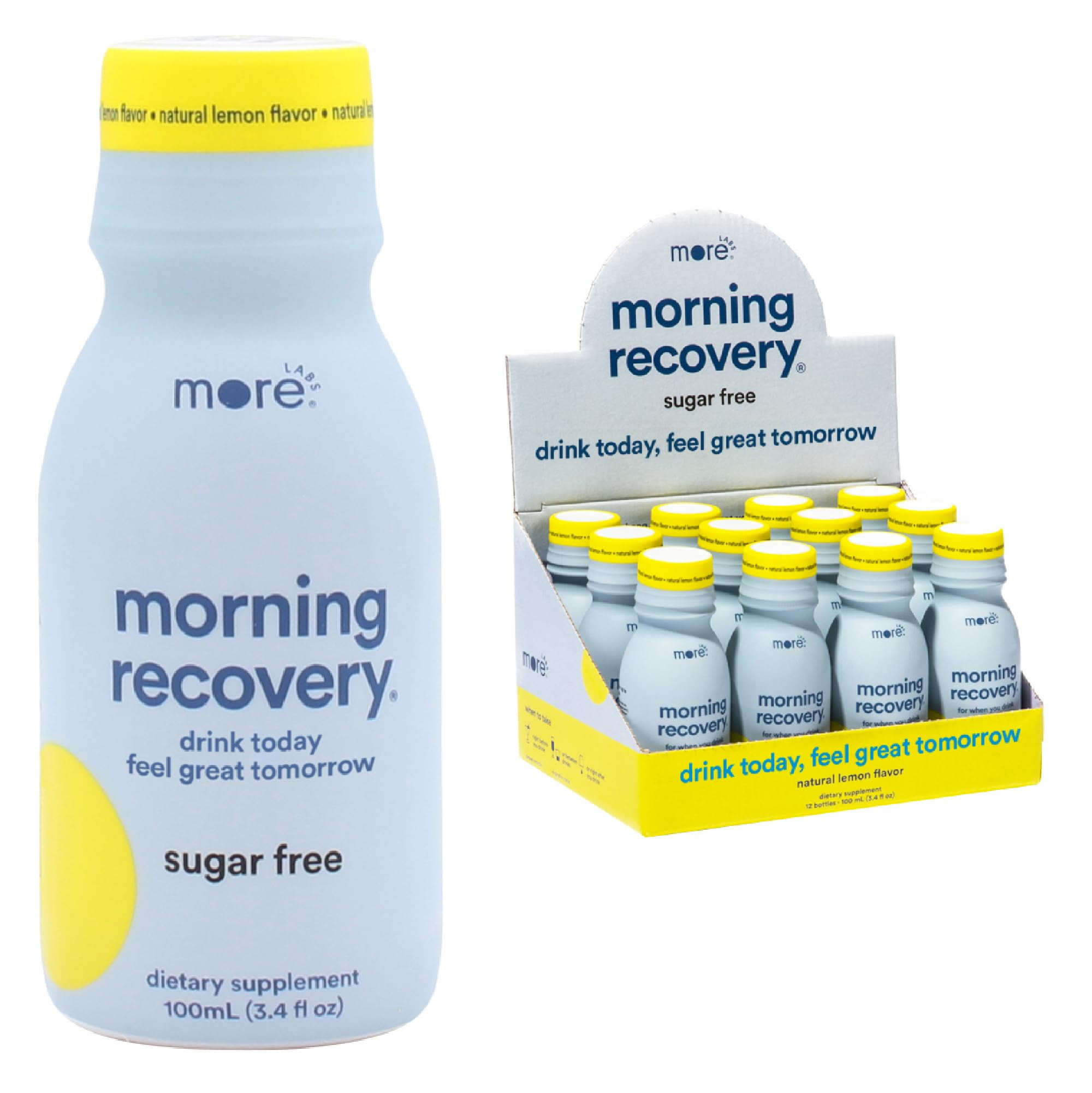 Drink More Labs Morning Recovery Electrolyte Lemon, paquete de 12 ...