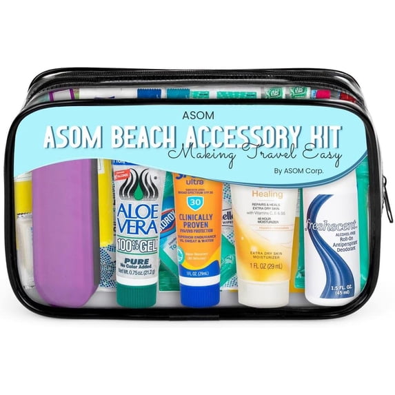 Walmart Deluxe Unisex Beach Vacation Travel Kit, Pre-Packed TSA ...