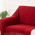 Battilo Dark Red Throw Blanket for Couch, Decorative Red Throws for ...