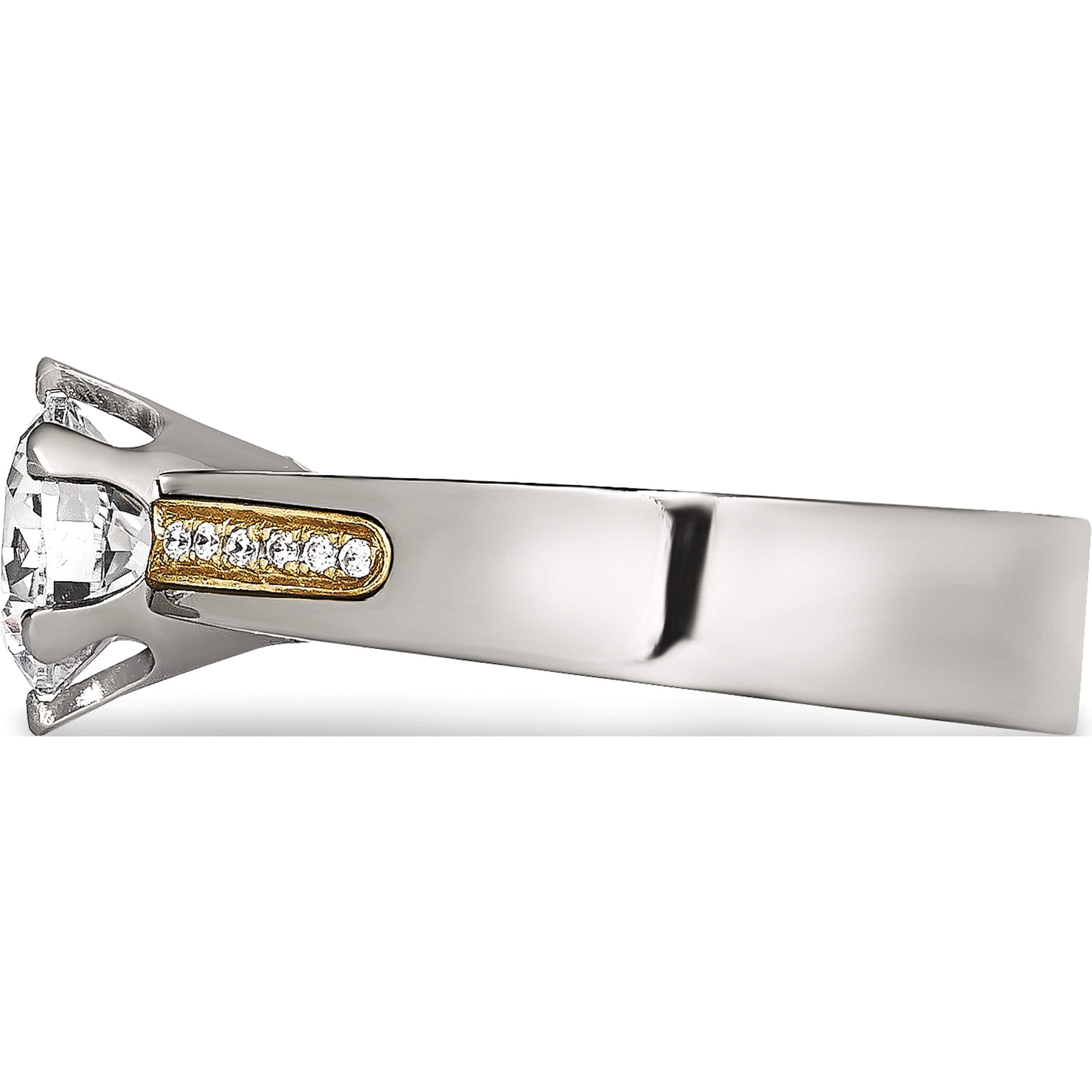 Titanium/14K Two-Tone Titanium Polished With 14K Inlay Titanium/14K Two-Tone Titanium Polished With 14K Inlay