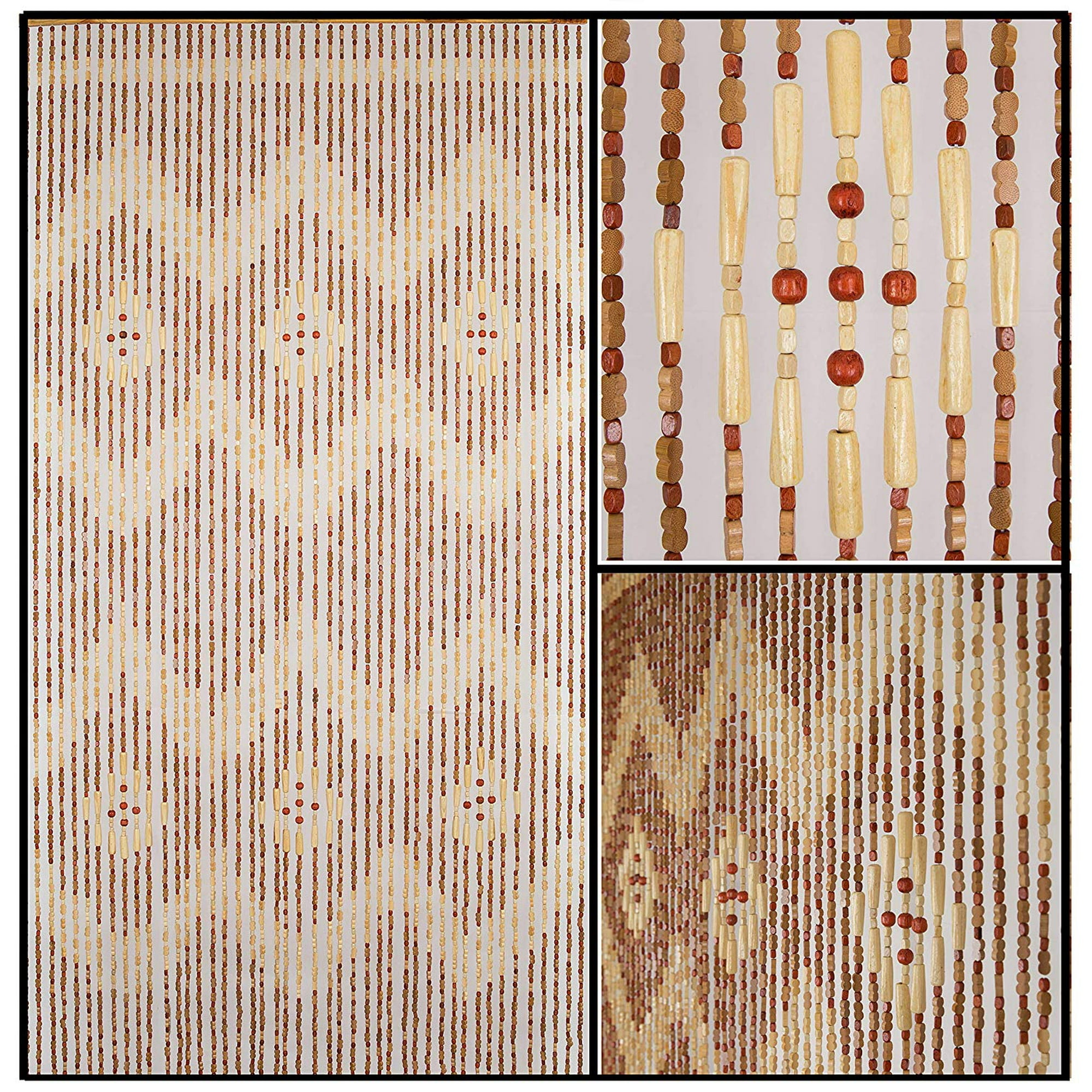 Click here for Beadedstring Wood Bamboo Beaded Curtain-45 Strands... prices