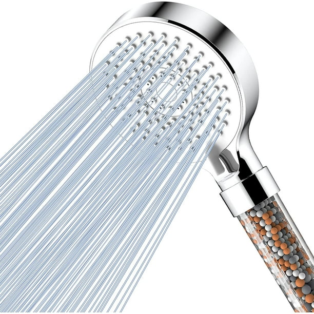 White Shower Head with Water Saving Filter, High Pressure Anti ...