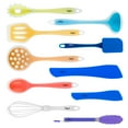 Ozeri 11-Piece Multicolor Silicone Utensil Set BPA-Free Heat-Resistant ...