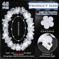 48 Pcs LED Hawaiian Lei Necklace Light Up Flower Lei for Beach Wedding ...