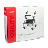 Equate Rolling Walker for Seniors, Rollator with Seat and Wheels, Black ...