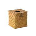 Cadancy Woven Tissue Box Holder Handmade Rattan Napkin Dispenser with ...
