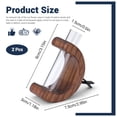 2 Pieces C-shaped Mini Car Vent Flower Vase Glass Tube, Wooden Plant ...