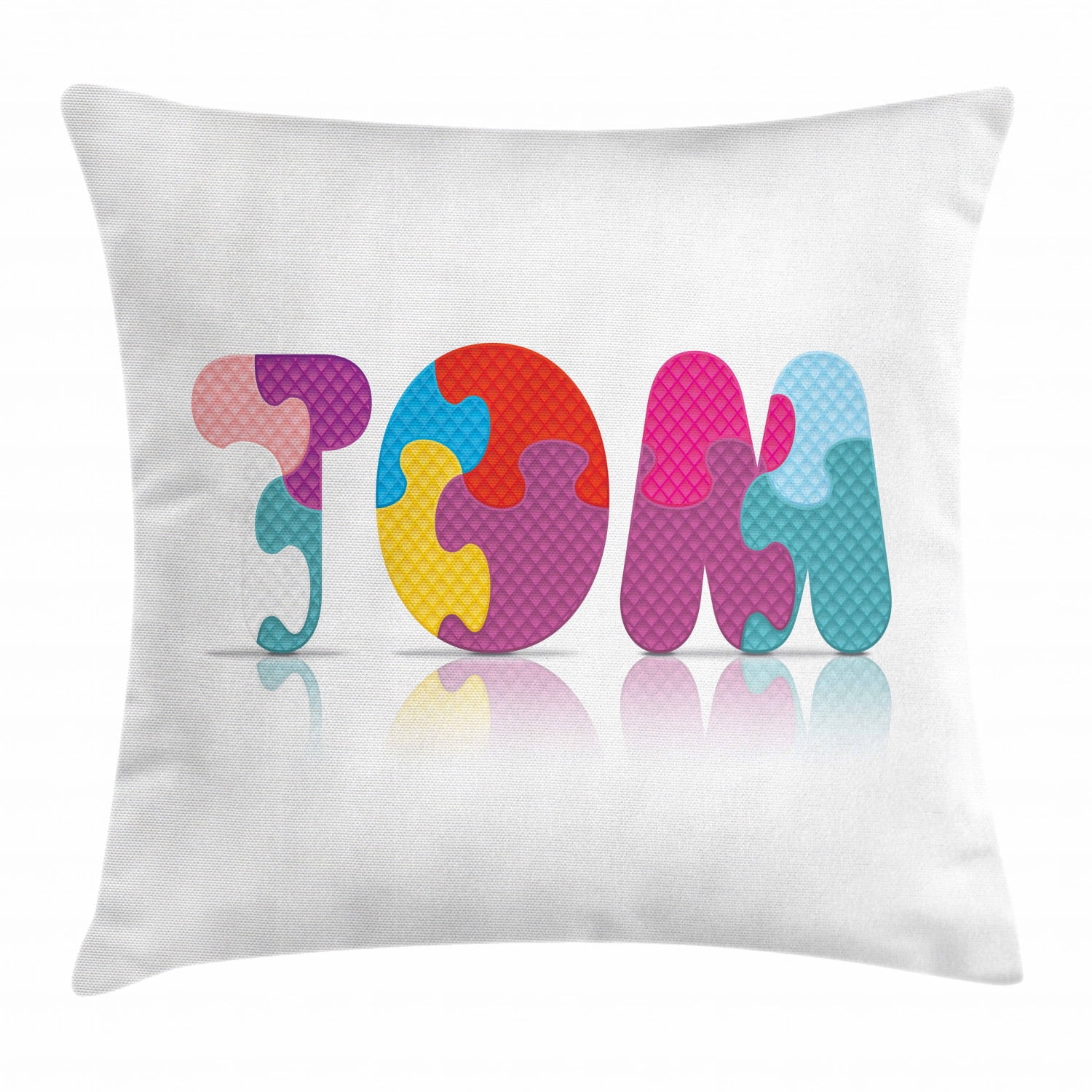 Tom Throw Pillow Cushion Cover, Children Newborn Themed Colorful Boy ...