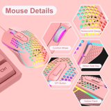 KUIYN M3 Ultralight Honeycomb Shell Wired Optical Gaming Mouse,RGB ...