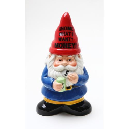 Gnome What I Want? Money 8" Coin Bank - Walmart.com