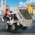 White Alloy Engineering Vehicle Model Simulation Loader Bulldozer Dump ...