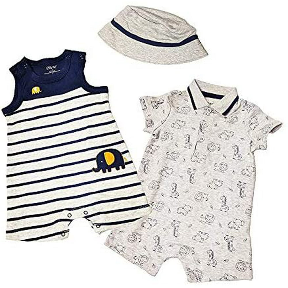 Little Me - Little Me 3 Piece Baby Outfits and Hat Set - Walmart.com ...