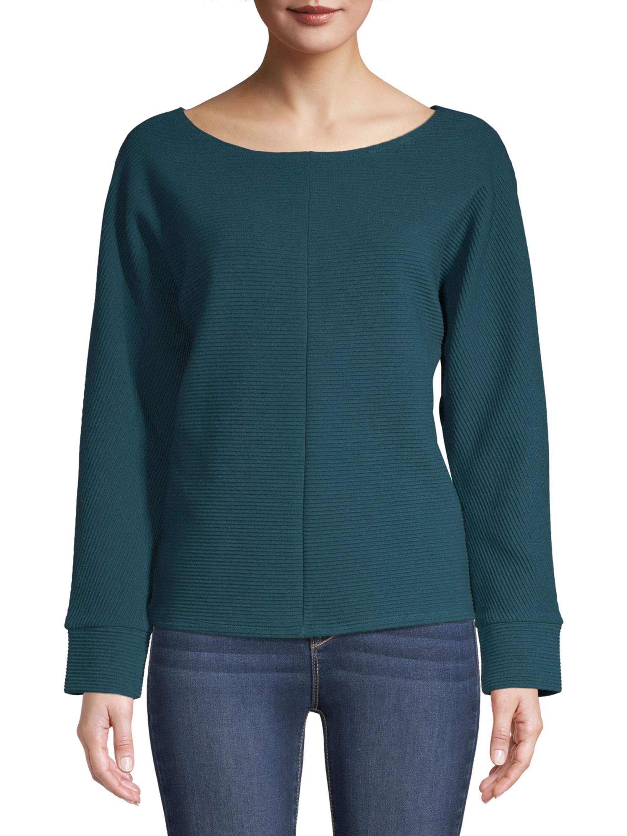 Time and Tru Women's Ottoman Stitch Top - Walmart.com
